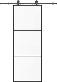 Posuvné dveře se sadou kování černé 76x205 cm ESG Glass 3375901