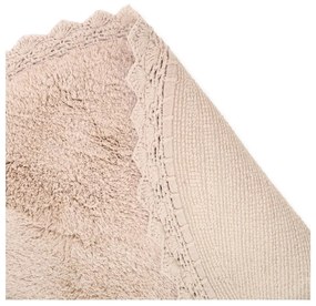 Béžový ručně vyrobený bavlněný koberec Nattiot Perla, ø 110 cm