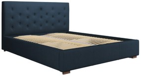 OnaDnes -20% Modrá látková postel MICADONI SERI 140 x 200 cm