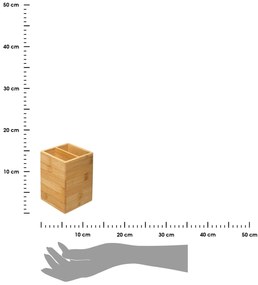 Dřevěná nádoba na příbor Bam, 10x10x15 cm