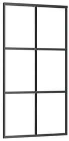 Posuvné dveře ESG sklo a hliník 102 x 205 cm černé - Default Title