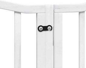 Zábrana pro psy s dvířky skládací 15 panelů bílá 750 cm topol 3155596