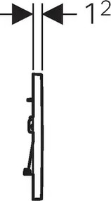 Geberit Sigma20 - Ovládací tlačítko splachování černá/chrom