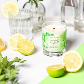 Sójová svíčka VONTREE CANDLE Citronová tráva a Bergamot | 175 g Typ víčka: Dřevěné víčko