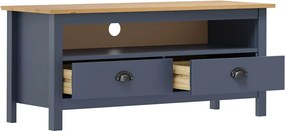 TV stolek Hill šedý 110 x 40 x 47 cm masivní borové dřevo 288925