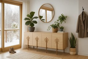 Komoda Stilig ST307 180 cm dub bílý/zlatá