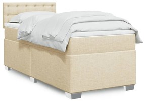 Box spring postel s matrací krémová 80 x 200 cm textil 3285734