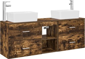 Sada koupelnových skříněk 3 ks Kouřový dub 53 x 34,5 x 63 cm 3405855