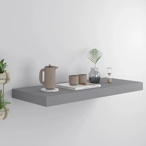 Plovoucí nástěnná police šedá 60 x 23,5 x 3,8 cm MDF 323853
