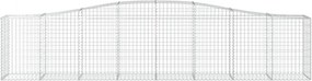 Klenuté gabionové koše 3 ks 400x50x80/100 cm pozinkované železo 3145944