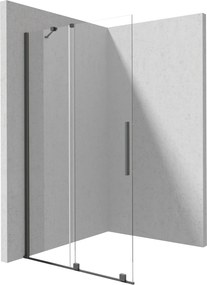 Deante Sprchová zástěna Walk-in Prizma, posuvná - KTJ D32R 120 cm, titan - bez vaničky