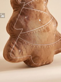 Sinsay - Vánoční dekorativní polštář ve tvaru vánočního stromku - hnědá