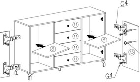 Obývací stěna Bergen B - bílá