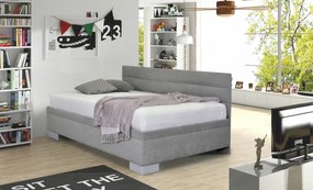 Čalouněná postel Niobe s bočním čelem a úložným prostorem, 120x200 cm