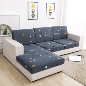Elastický potah s barevným potiskem na velký sedadlový polštář a opěradlové polštáře pohovek či křesel Barva: 7, Rozměry: sedadlový polštář