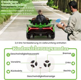 Costway Dětské elektrické auto Lamborghini s dálkovým ovládáním