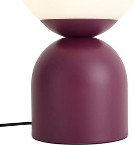 Stolní lampa Hotel Chic fialová s opálovým sklem - Pallon Trend