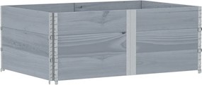 Zahradní truhlík šedý 150 x 100 cm masivní borové dřevo 3295441