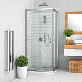 Čtvercový nebo obdélníkový sprchový kout s dvoudílnými posuvnými dveřmi LLS2 1900 mm 775–790 430 Intimglass O Brillant LLS2/800 SMONT 554-8000000-00-21