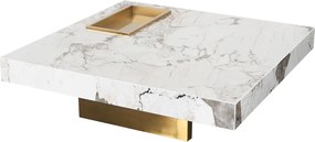 Konferenční stolek Modig M50 100 cm zlatý/mramor