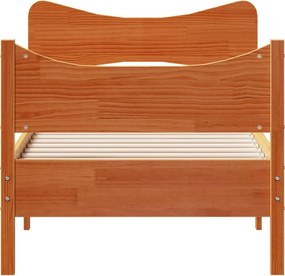 Postel bez matrace voskově hnědá 75 x 190 cm masivní borovice 3216407