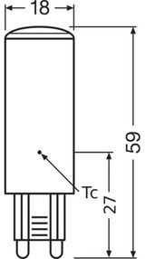 LED žárovka G9 LEDVANCE 4,9W (60W) neutrální bílá (4000K)