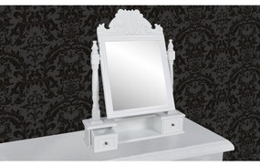 Zrcadlo se šuplíky bílé