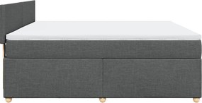 Box spring postel s matrací tmavě šedá 180x200 cm textil 3289053
