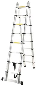 Teleskopický žebřík, 2 x 2,5 m, XXL