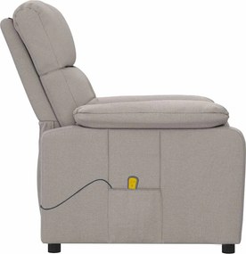Masážní křeslo taupe textil 289680