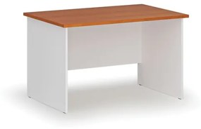 Kancelářský psací stůl rovný PRIMO WHITE, 1200 x 800 mm, bílá/třešeň