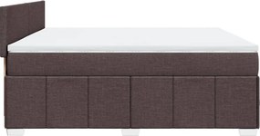 Box spring postel s matrací tmavě hnědá 180x200 cm textil 3287143