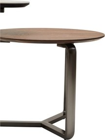 Hnědý kulatý konferenční stolek z eukalyptového dřeva 55x67 cm Imperia – Premier Housewares
