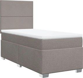 Box spring postel s matrací taupe 90x200 cm textil 3290368