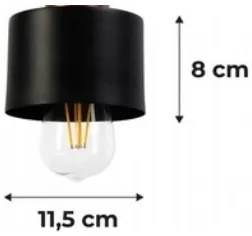 BERGE Závěsná lampa LOFT - 4x E27 - CUBE BLACK