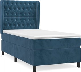 vidaXL Box spring postel s matrací 90x200 cm samet [3129373] Barva: světle šedá