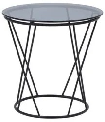 Kulatý konferenční stolek se skleněnou deskou 50 cm SANI