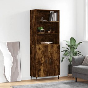 Skříň highboard kouřový dub 69,5 x 34 x 180 cm kompozitní dřevo,  3189274