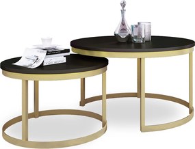 ADRK Furniture Konferenční stolek 2v1 OKIN CT-OKI-G-B