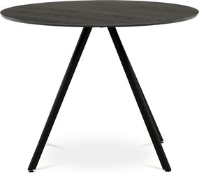 Kulatý jídelní stůl 100x100cm HT-R5010 GREY, lamino, šedý dub