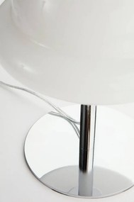Bílá/v leskle stříbrné barvě stolní lampa z opálového skla (výška 26 cm) Bubba – Jotex