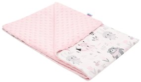Dětská deka z Minky New Baby Medvídci růžová 80x102 cm Barva: Růžová
