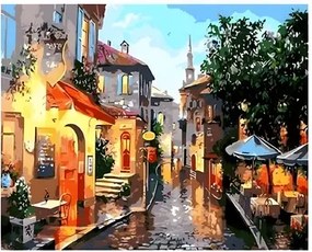 NORIMPEX Malování podle čísel Pouliční déšť / 40x50 cm