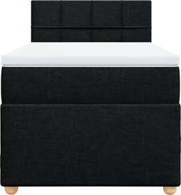 Box spring postel s matrací černá Single textil 3286859
