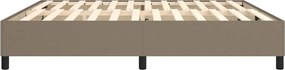 Rám postele s boxspringem taupe 200 x 200 cm textil 3120890