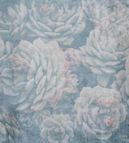 DIMEX | Vliesová fototapeta na zeď Abstrakt aloe MS-3-0349 | 225 x 250 cm | modrá, zelená, růžová