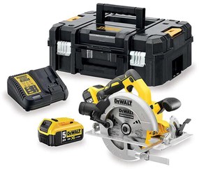 DeWALT - 18V AKU kotoučová pila, 2x aku 5,0 Ah XR, nabíječka DCS570P2