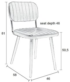 Černá jídelní židle Jake Worn – White Label