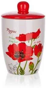 Banquet Keramická dóza s klip uzávěrem Red Poppy, 600 ml