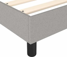Rám postele s boxspringem světle šedý 140 x 190 cm textil 3120854